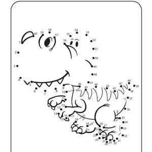 Children's Dinosaur Dot to Dot, Coloring Pages! - Etsy
