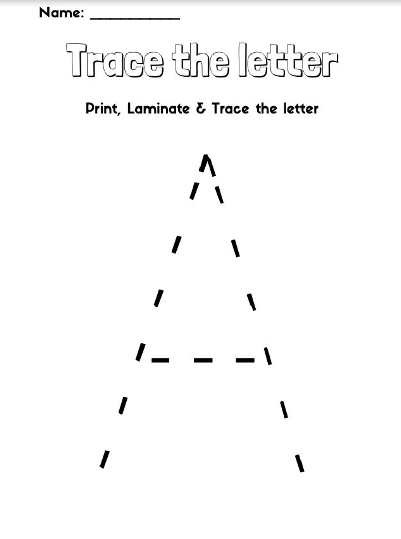 Large Letter Tracing - Etsy