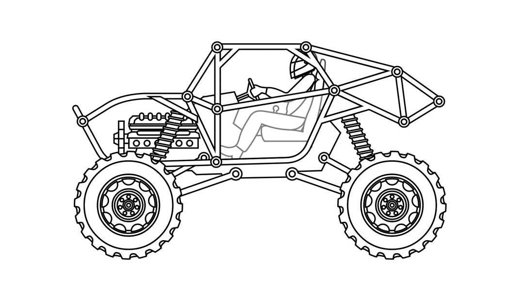 26 Children's Monster Truck Coloring Pages! - Etsy