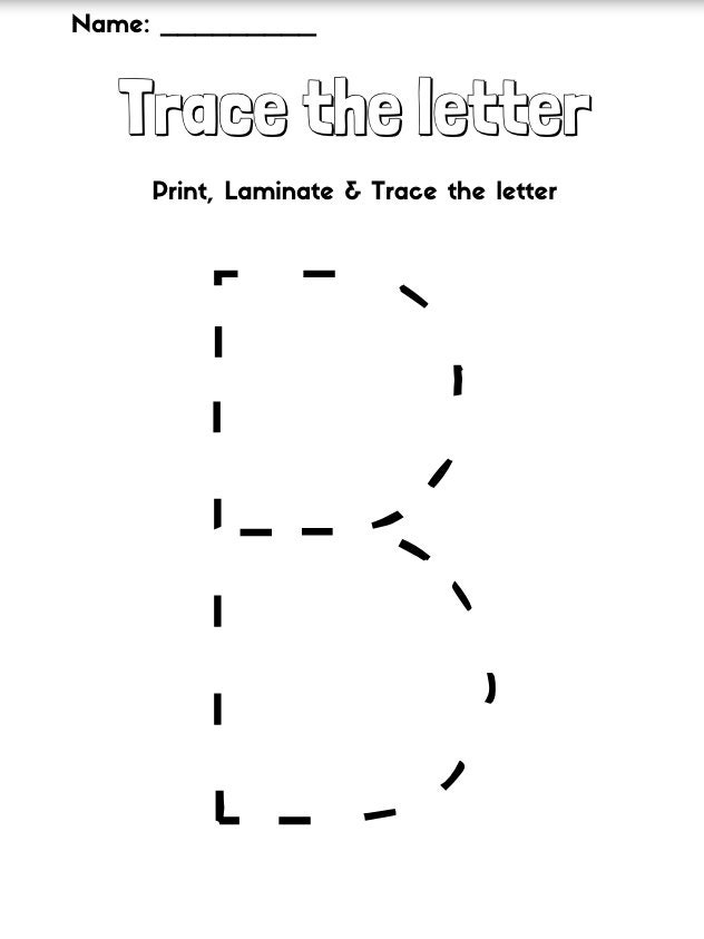 Large Letter Tracing - Etsy Finland