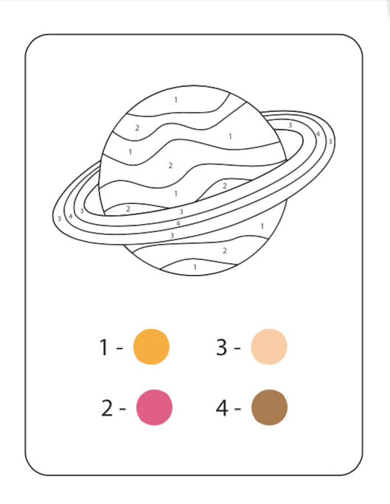 Children's Color by Number Pages - Etsy