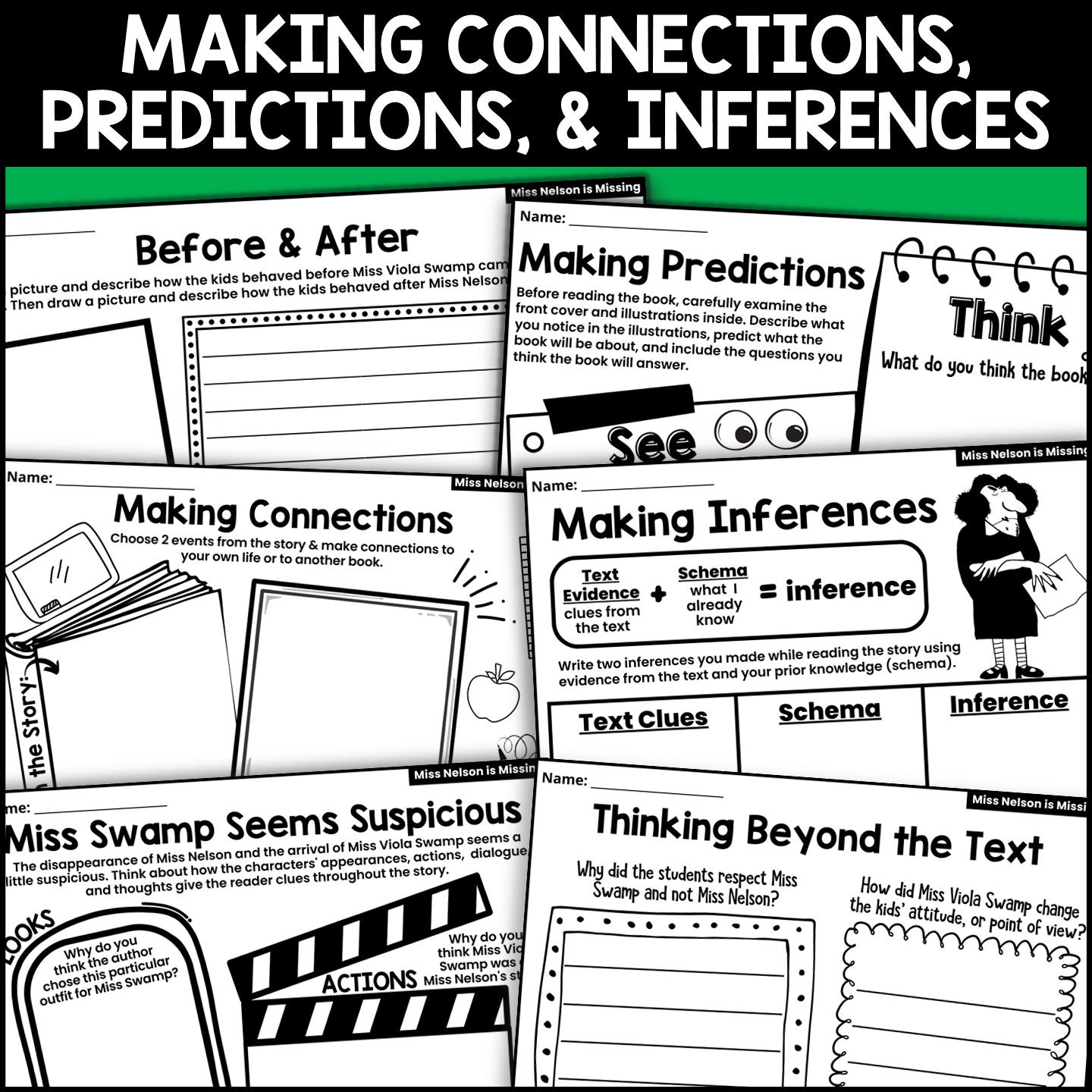 Miss Nelson is Missing Interactive Read-aloud Activities and Book ...