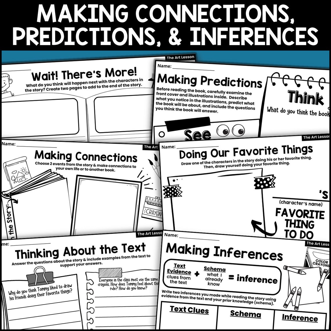 The Art Lesson by Tomie Depaola Read-aloud Book Companion Activities - Etsy