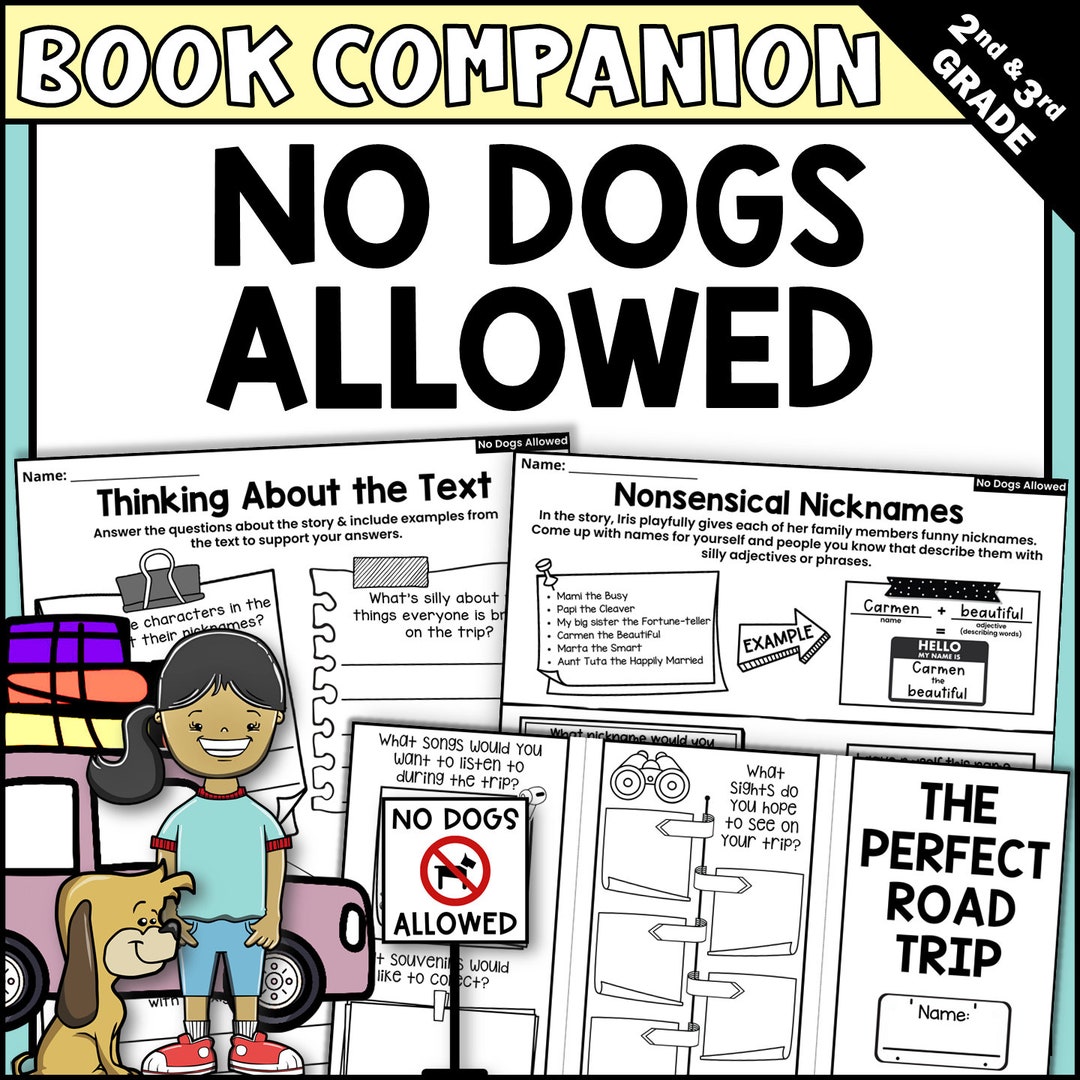 No Dogs Allowed Interactive Read-aloud Activities and Book Companion - Etsy