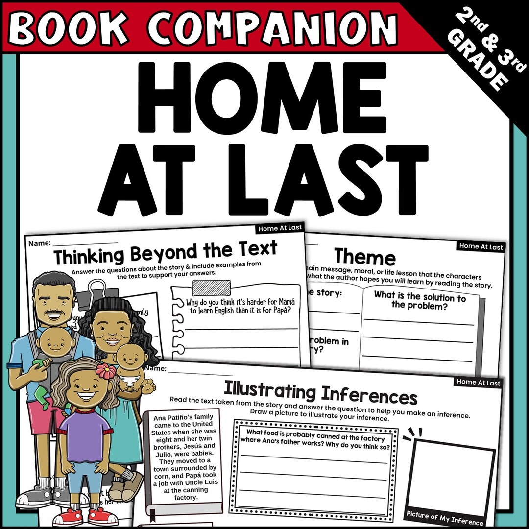 Home at Last Interactive Read-aloud and Book Companion Activities - Etsy