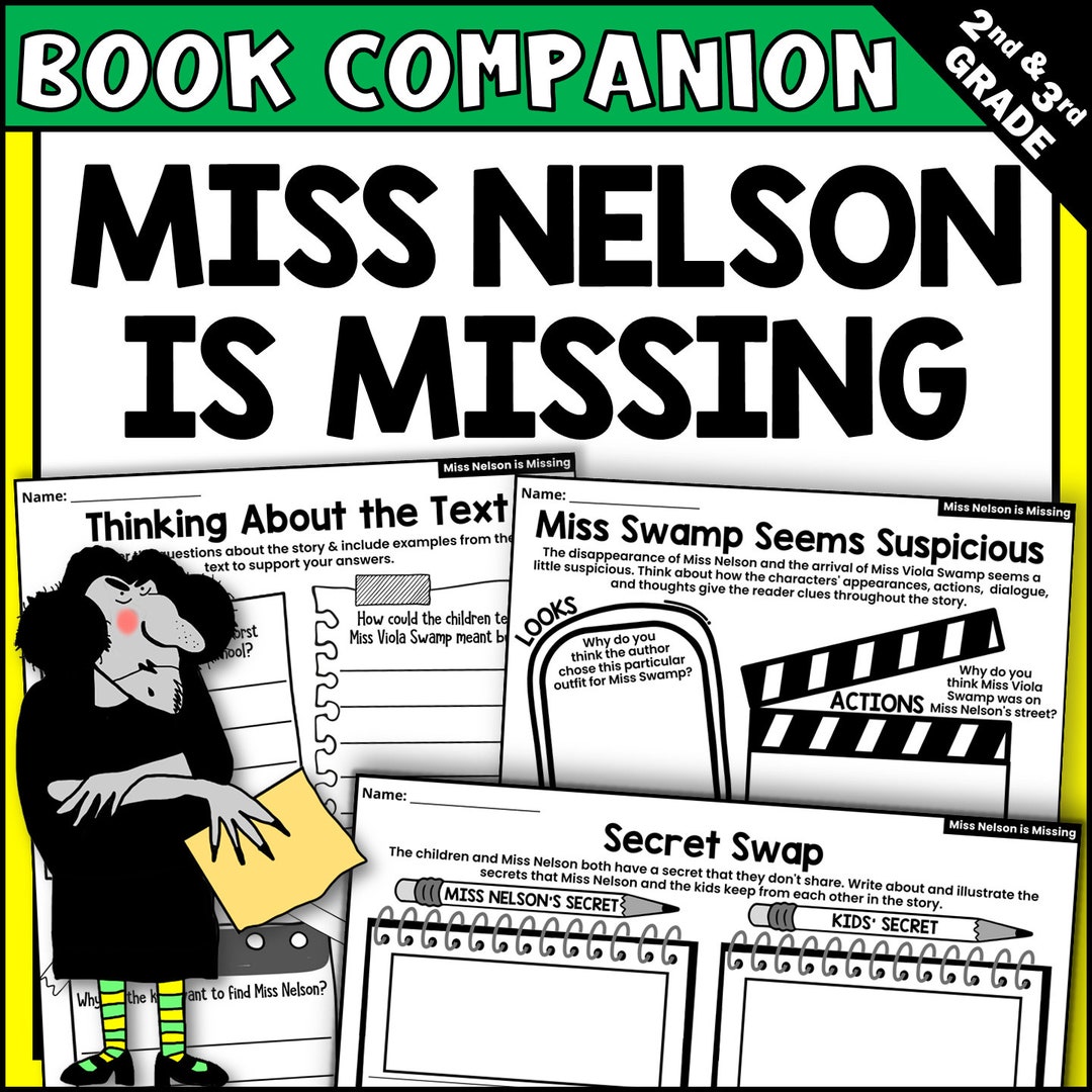 Miss Nelson is Missing Interactive Read-aloud Activities and Book ...