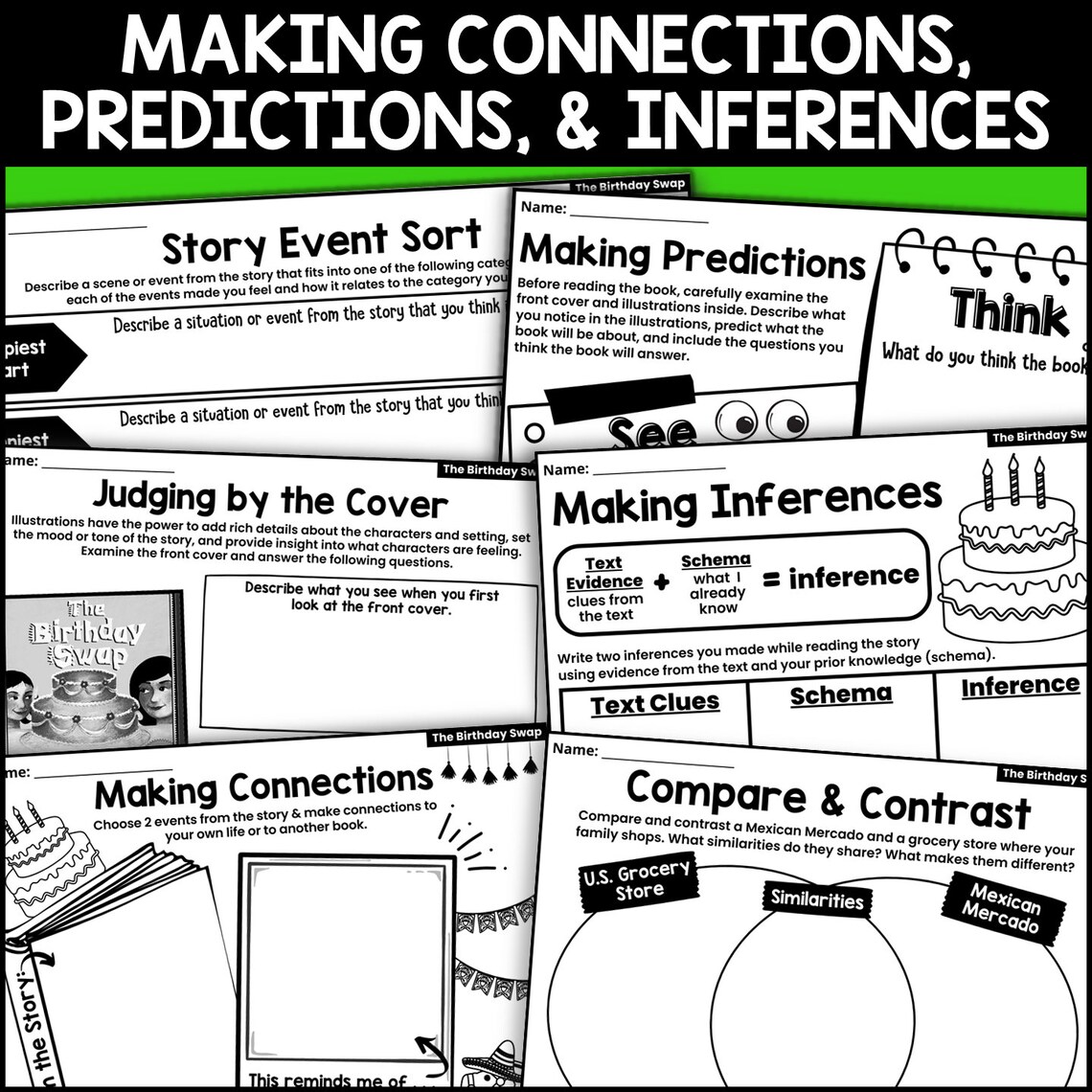 The Birthday Swap Interactive Read-aloud Activities and Book Companion ...