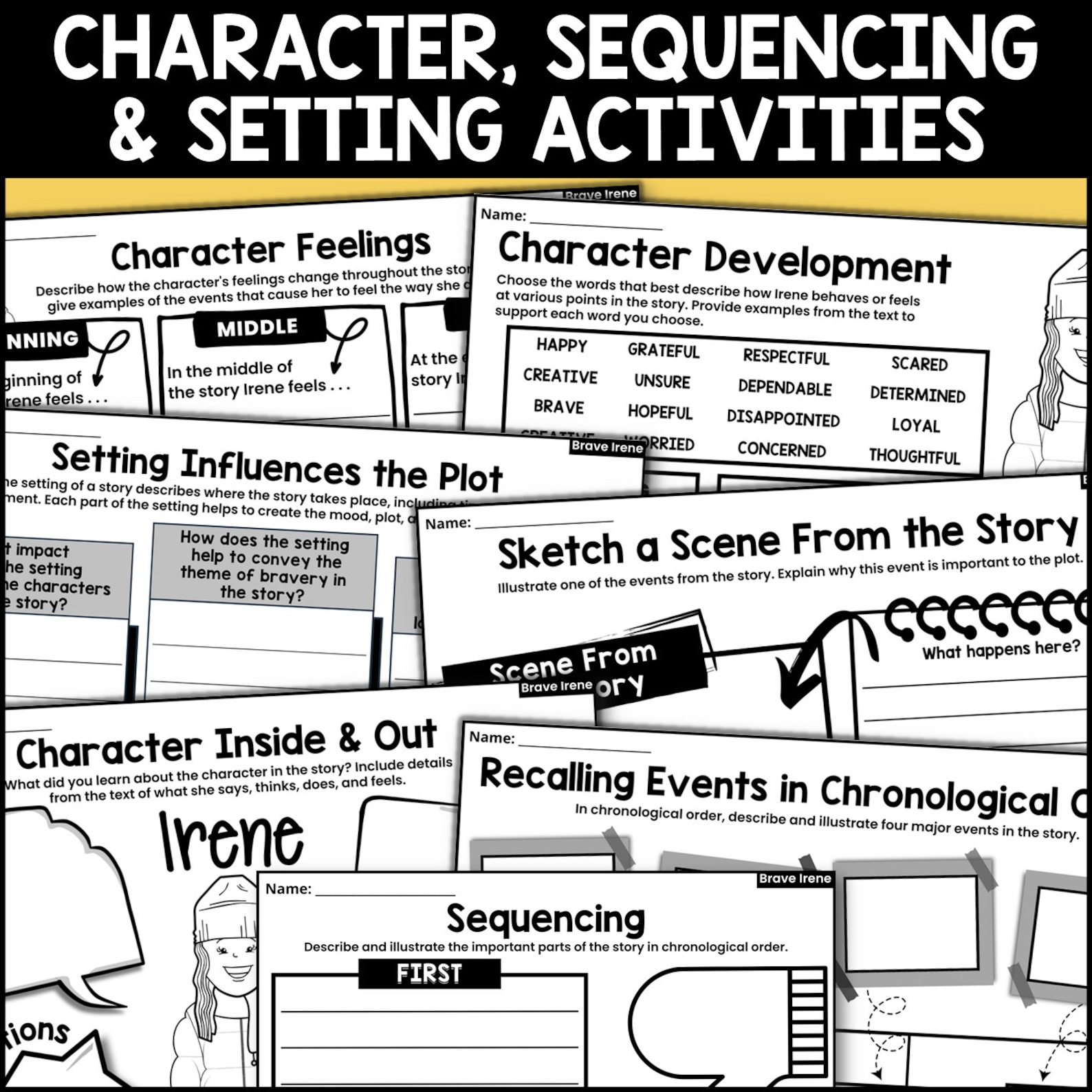 Brave Irene by William Steig Interactive Read-aloud Activities - Etsy