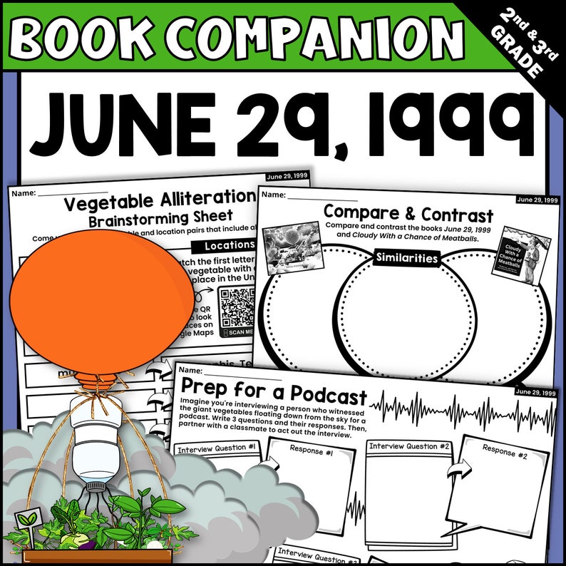 June 29, 1999 Interactive Read-aloud Activities and Book Companion - Etsy
