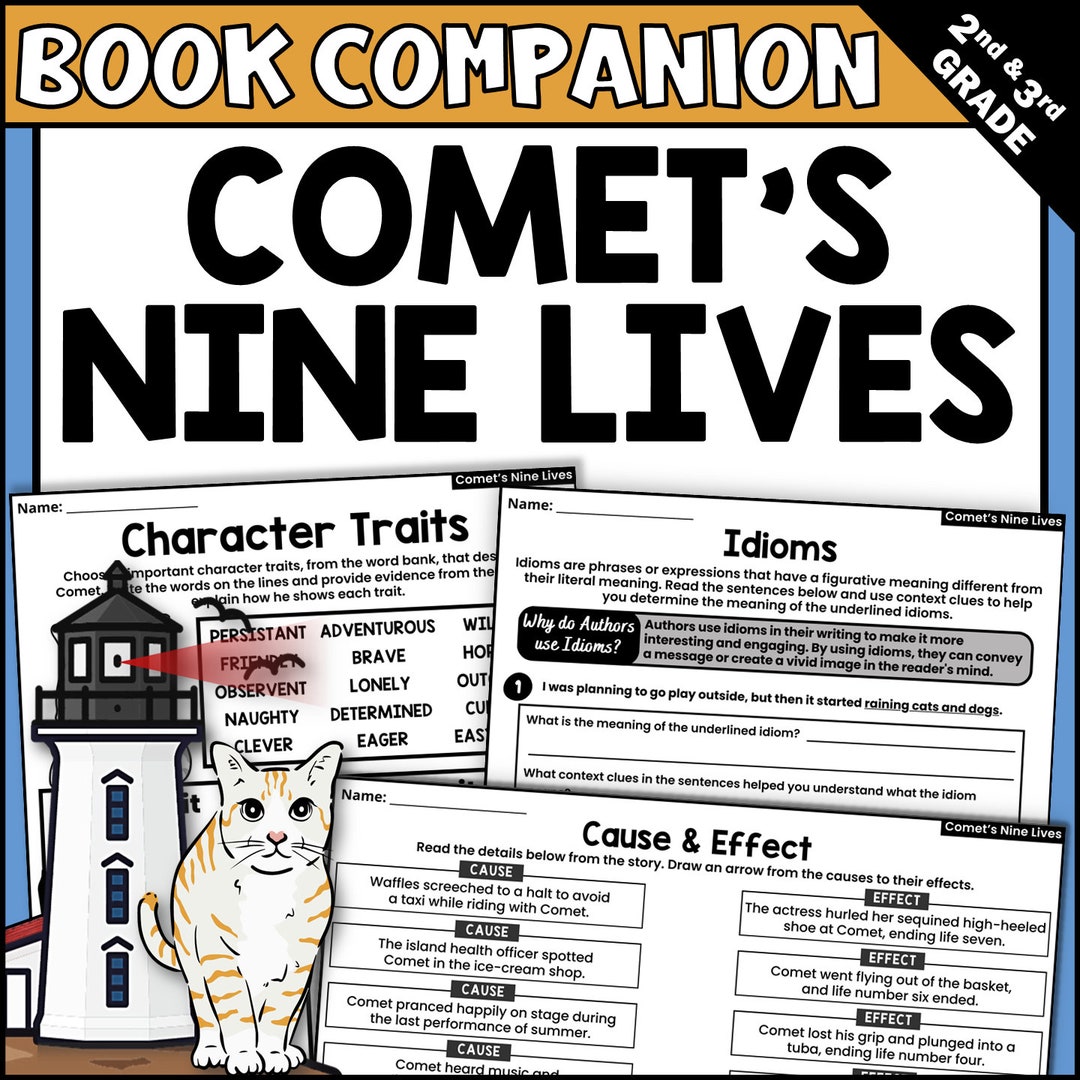 Comet's Nine Lives by Jan Brett Interactive Read-aloud Activities - Etsy