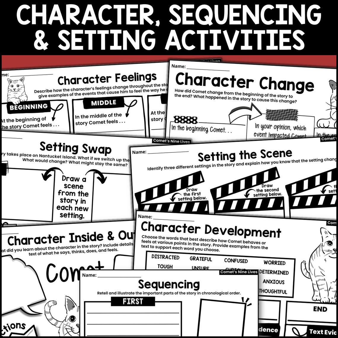 Comet's Nine Lives by Jan Brett Interactive Read-aloud Activities - Etsy