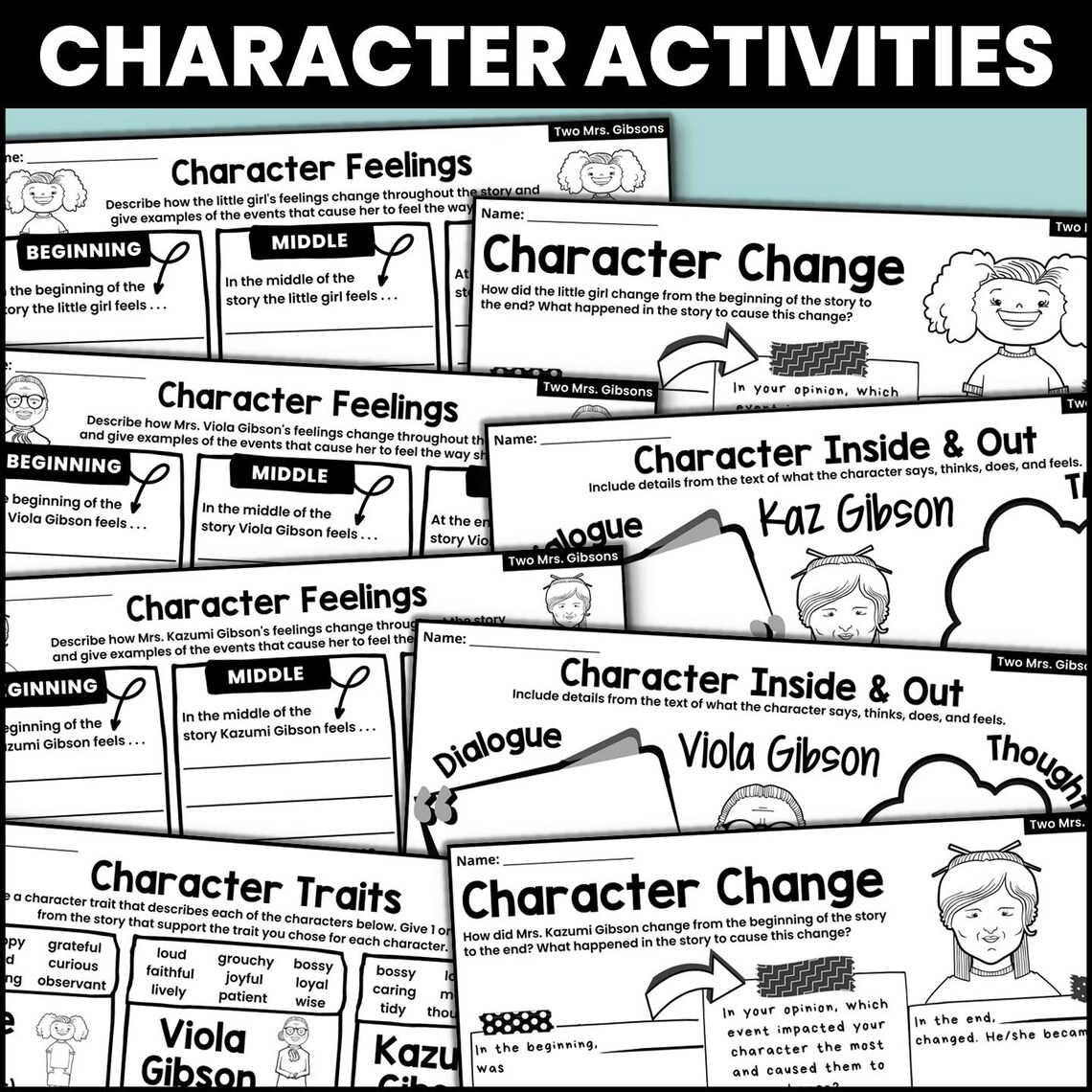 Two Mrs. Gibsons, by Toyomi Igus Interactive Read-aloud Activities and ...
