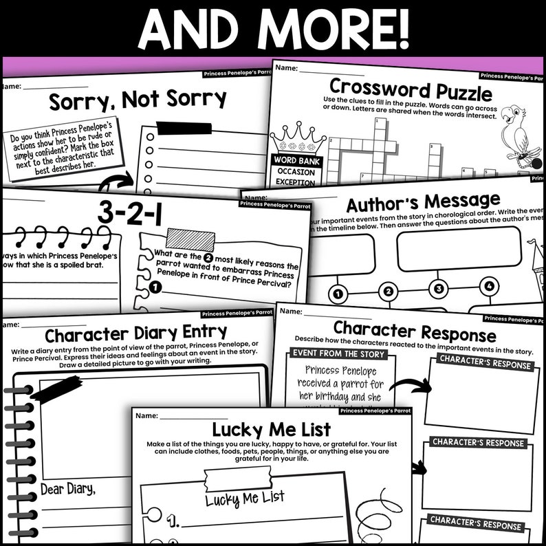 Princess Penelope's Parrot, by Helen Lester Interactive Read-aloud ...