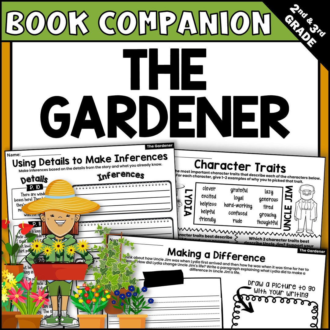 The Gardener Interactive Read-aloud Activities and Book Companion - Etsy