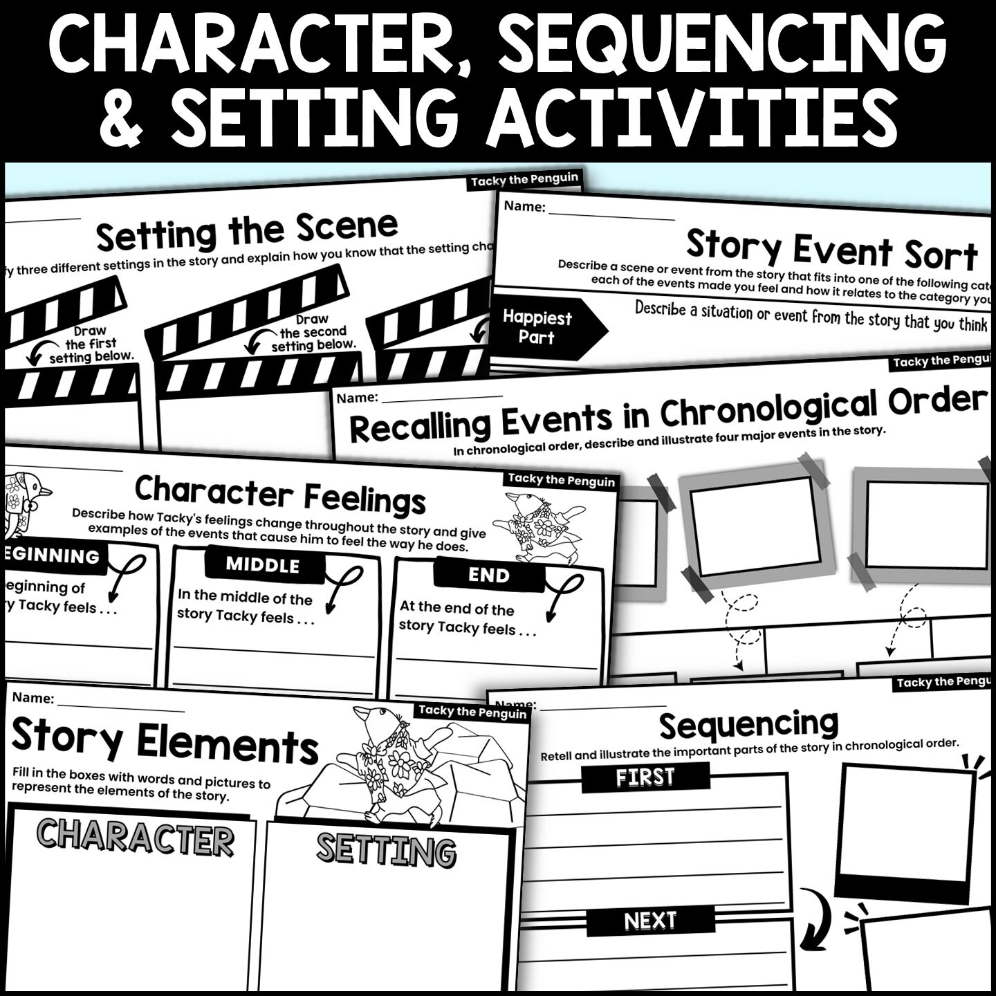 Tacky the Penguin Read-aloud Book Companion Activities - Etsy