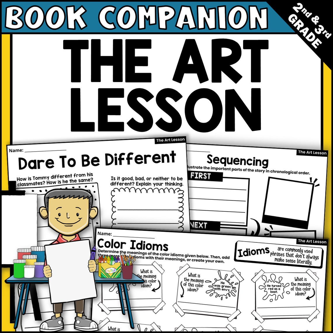 The Art Lesson by Tomie Depaola Read-aloud Book Companion Activities - Etsy
