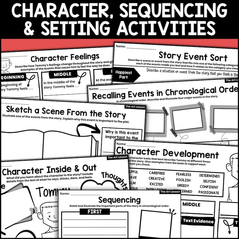 The Art Lesson by Tomie Depaola Read-aloud Book Companion Activities - Etsy