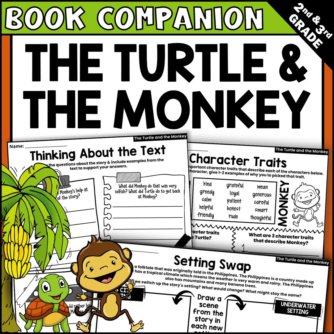 The Turtle and the Monkey Interactive Read-aloud Activities and Book ...
