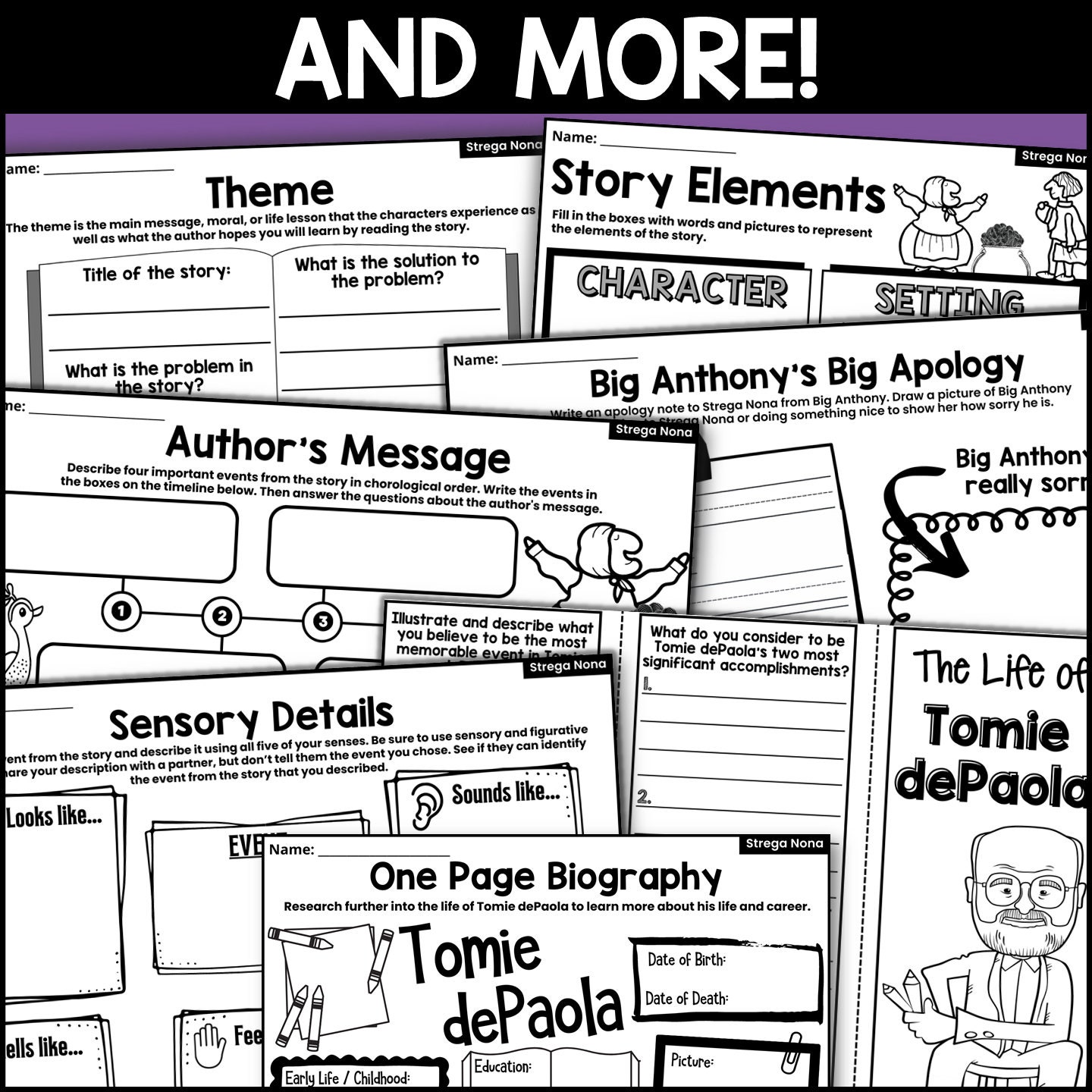 Strega Nona by Tomie Depaola Read-aloud Activities and Book Companion ...
