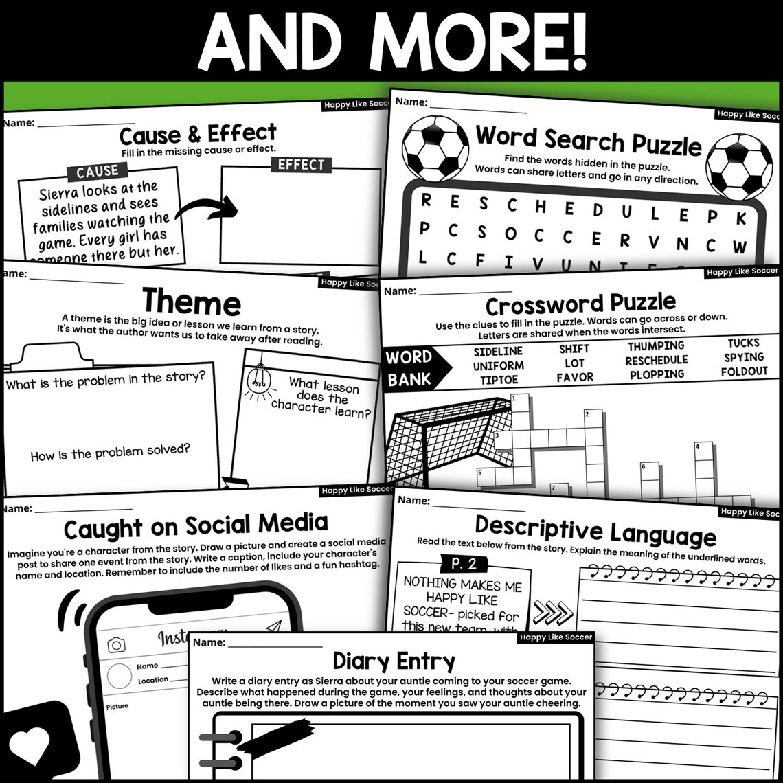 Happy Like Soccer Interactive Read-aloud Activities and Book Companion ...