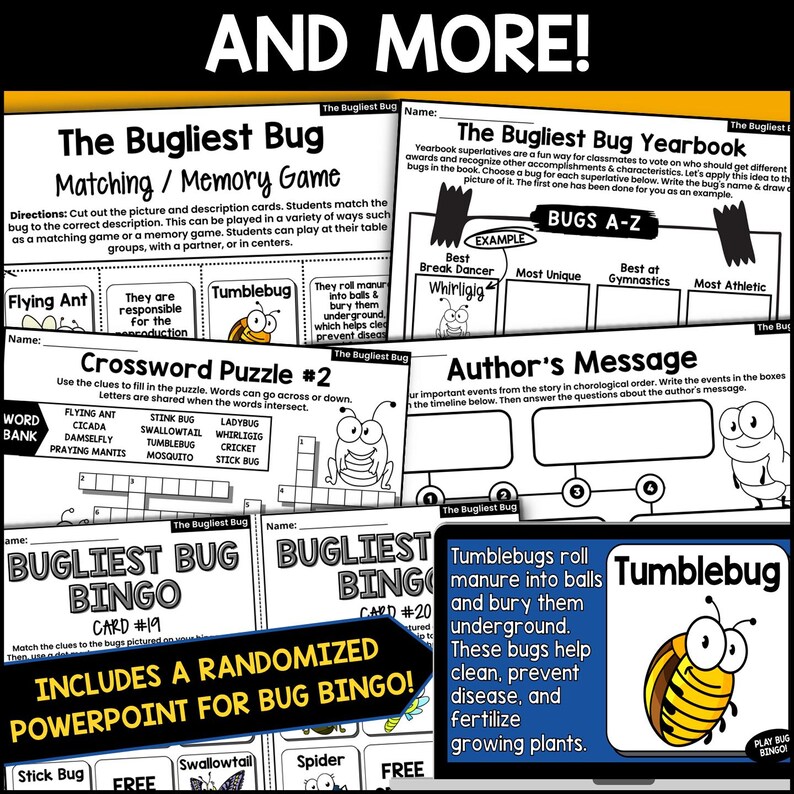 The Bugliest Bug Interactive Read-aloud Activities and Book Companion ...