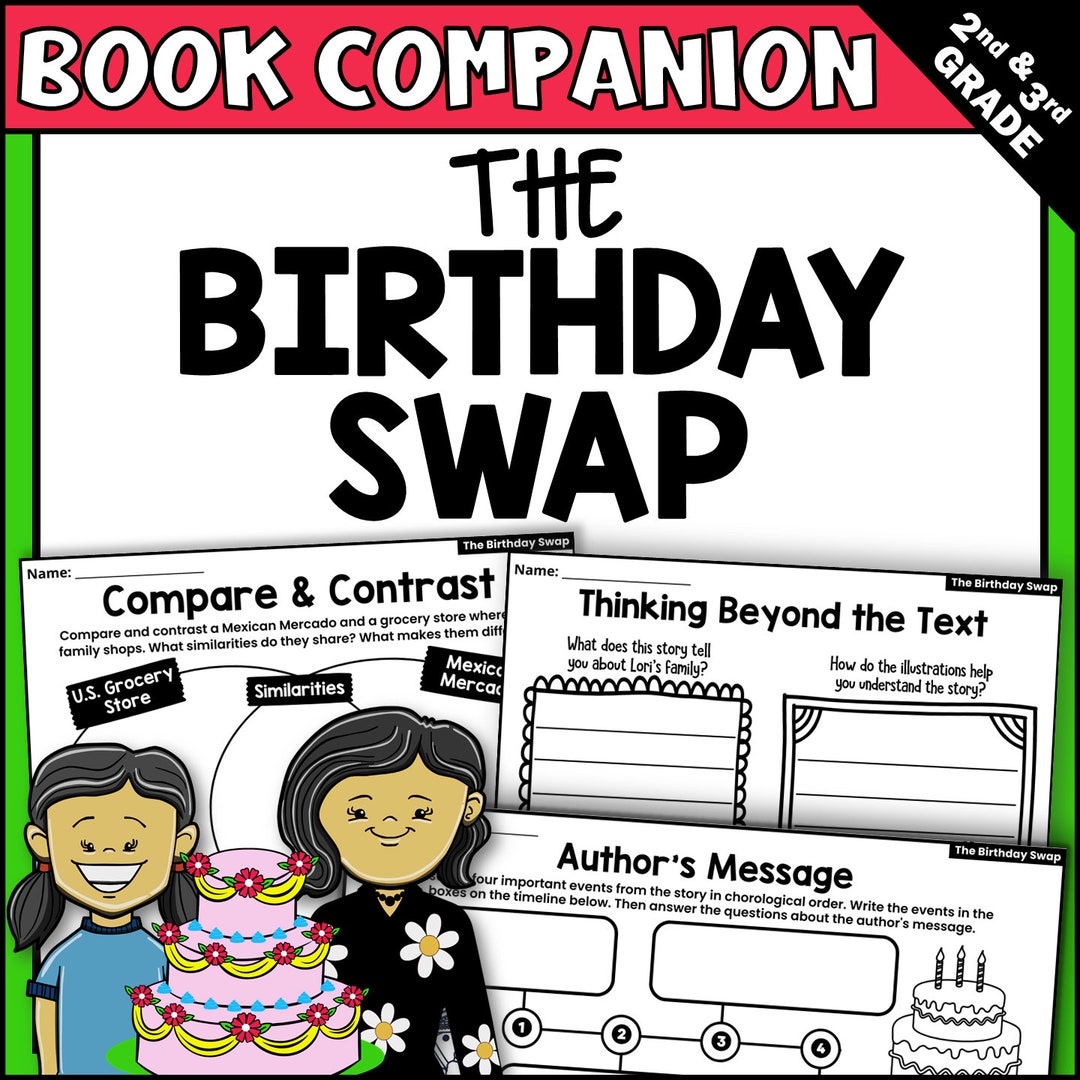 The Birthday Swap Interactive Read-aloud Activities and Book Companion ...