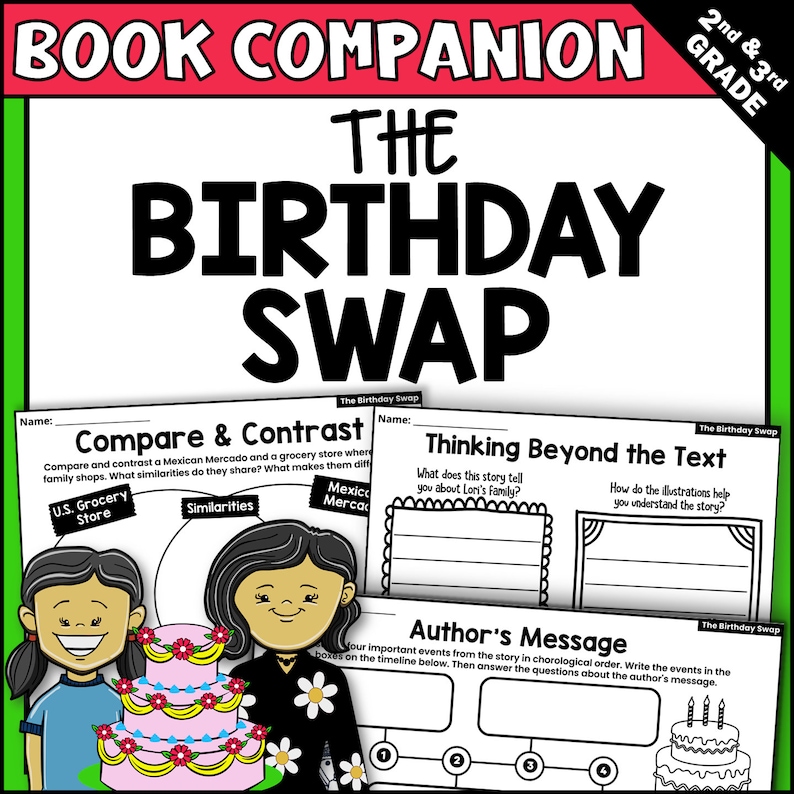 The Birthday Swap Interactive Read-aloud Activities and Book Companion ...