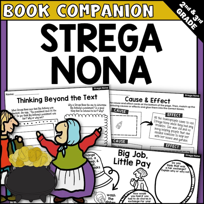 Strega Nona by Tomie Depaola Read-aloud Activities and Book Companion ...
