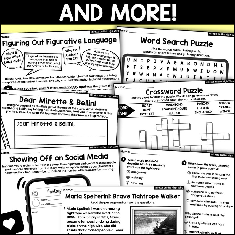 Mirette on the High Wire Interactive Read-aloud Activities and Book ...