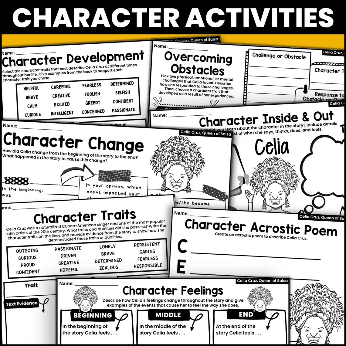 Celia Cruz, the Queen of Salsa Read-aloud Book Companion Activities - Etsy