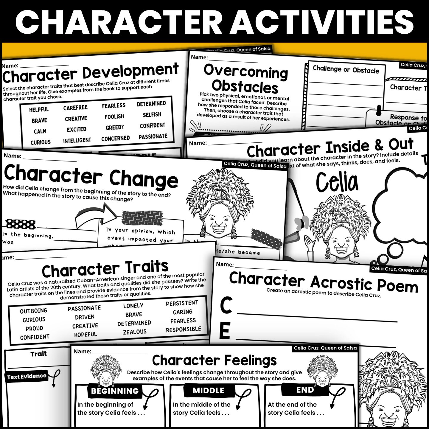 Celia Cruz, the Queen of Salsa Read-aloud Book Companion Activities - Etsy