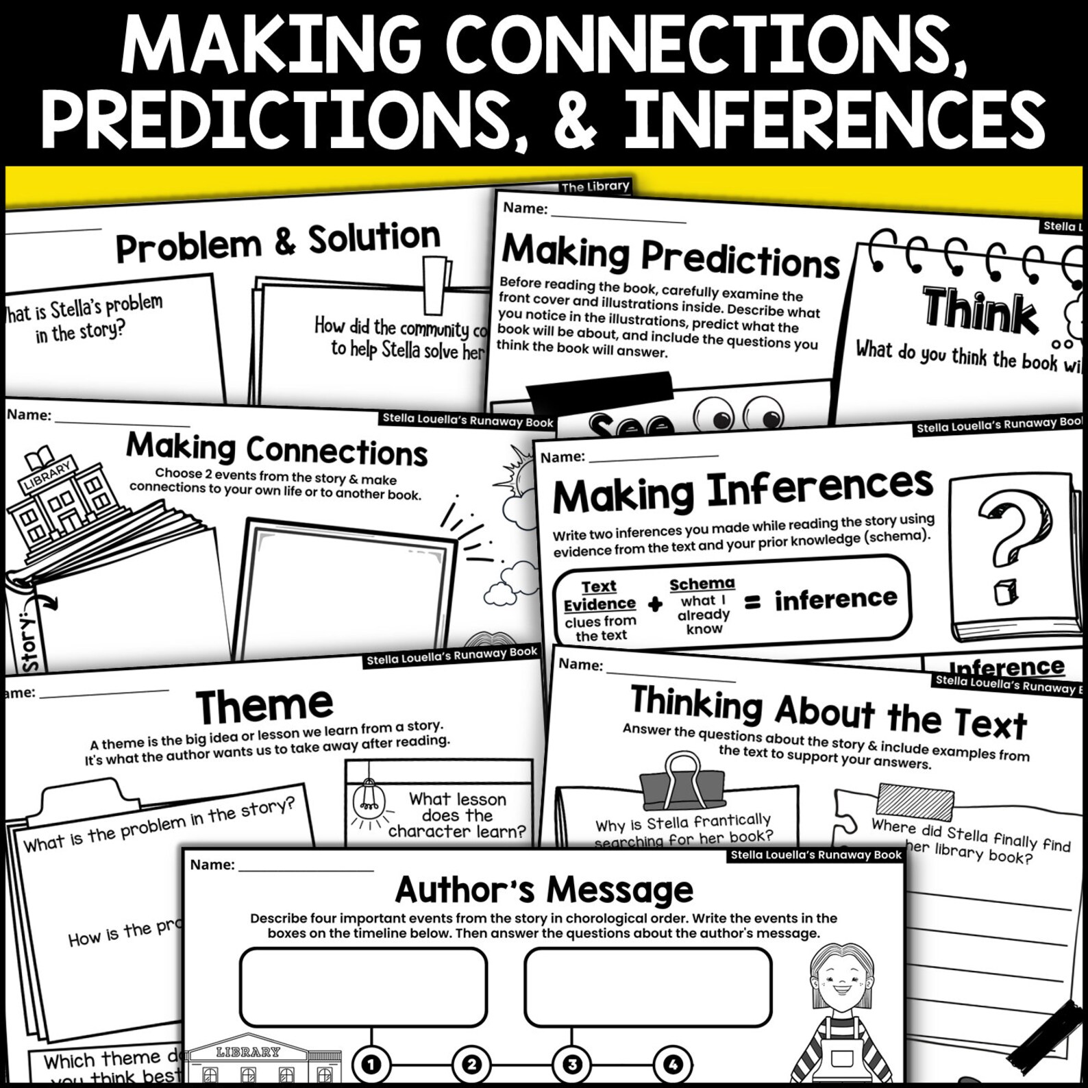 Stella Louella's Runaway Book Interactive Read-aloud Activities and ...