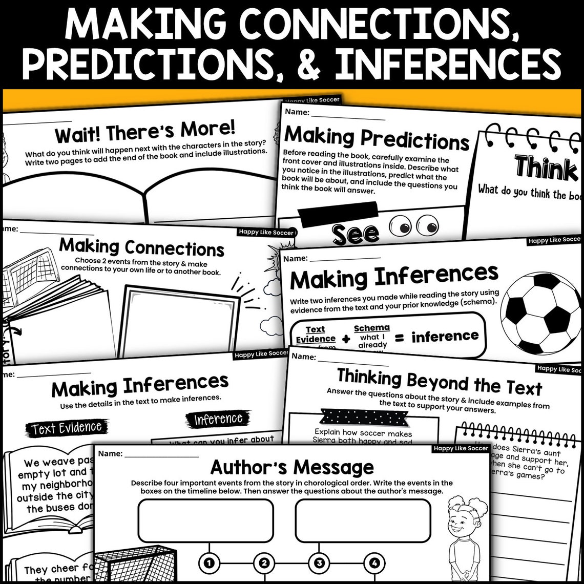 Happy Like Soccer Interactive Read-aloud Activities and Book Companion ...