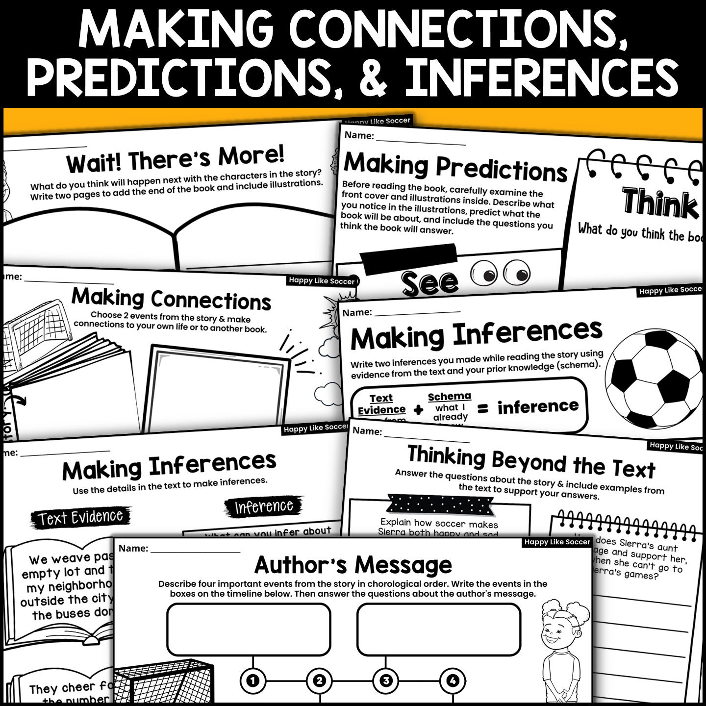 Happy Like Soccer Interactive Read-aloud Activities and Book Companion ...