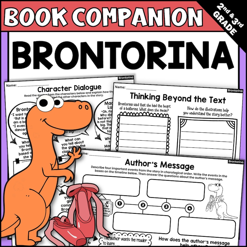 Brontorina! by James Howe Interactive Read-aloud Activities - Etsy