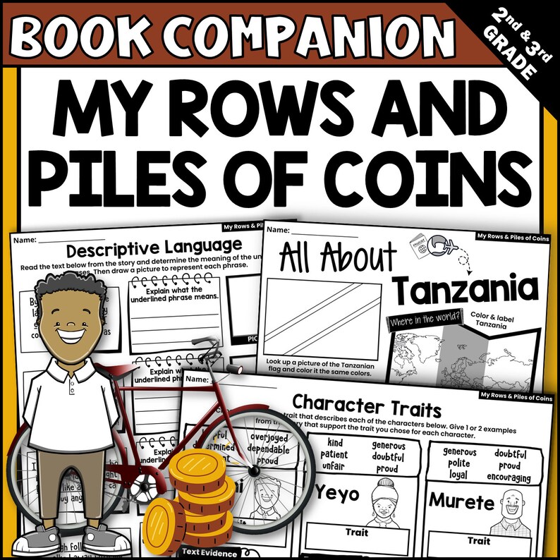 My Rows and Piles of Coins Interactive Read-aloud Activities and Book ...