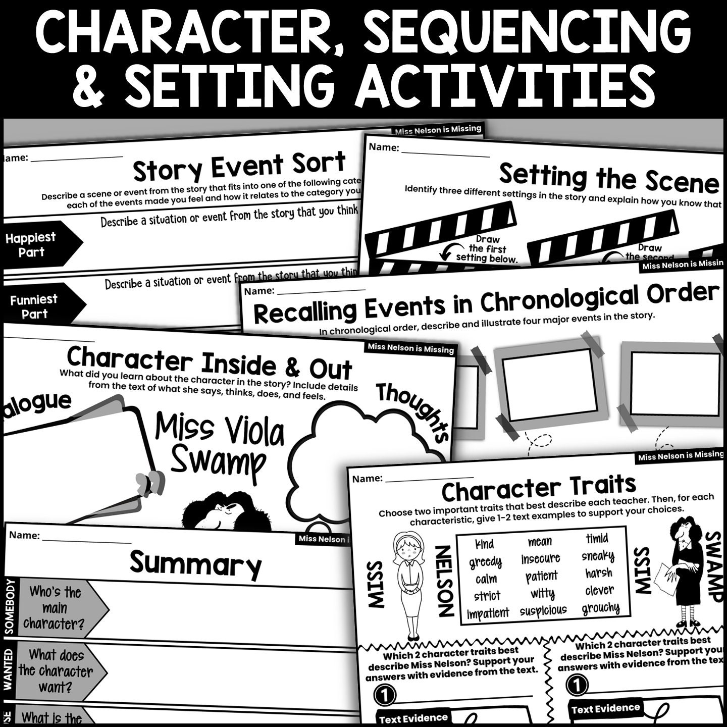Miss Nelson is Missing Interactive Read-aloud Activities and Book ...