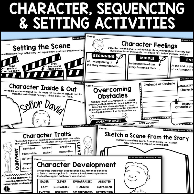 Armando and the Blue Tarp School Interactive Read-aloud Activities - Etsy