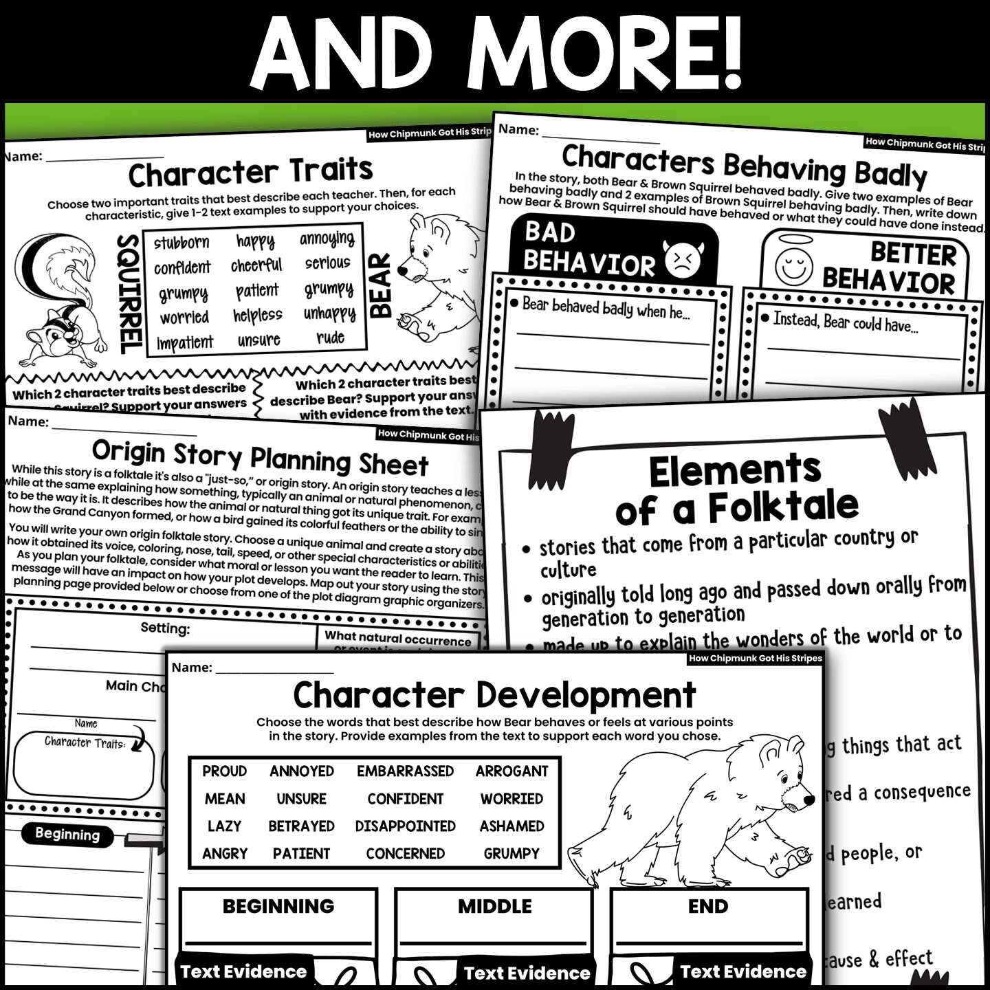 How Chipmunk Got His Stripes Interactive Read-aloud Activities and Book ...