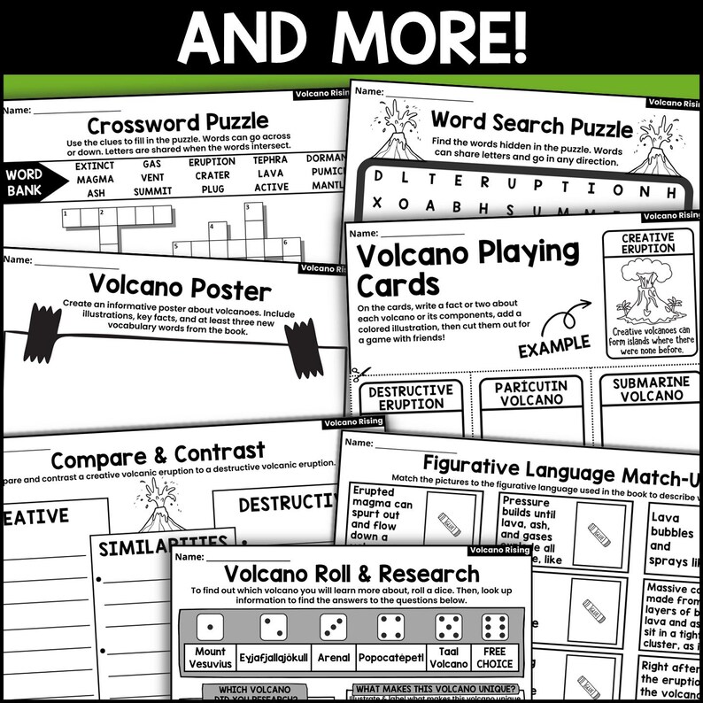 Volcano Rising Interactive Read-aloud Activities and Book Companion - Etsy