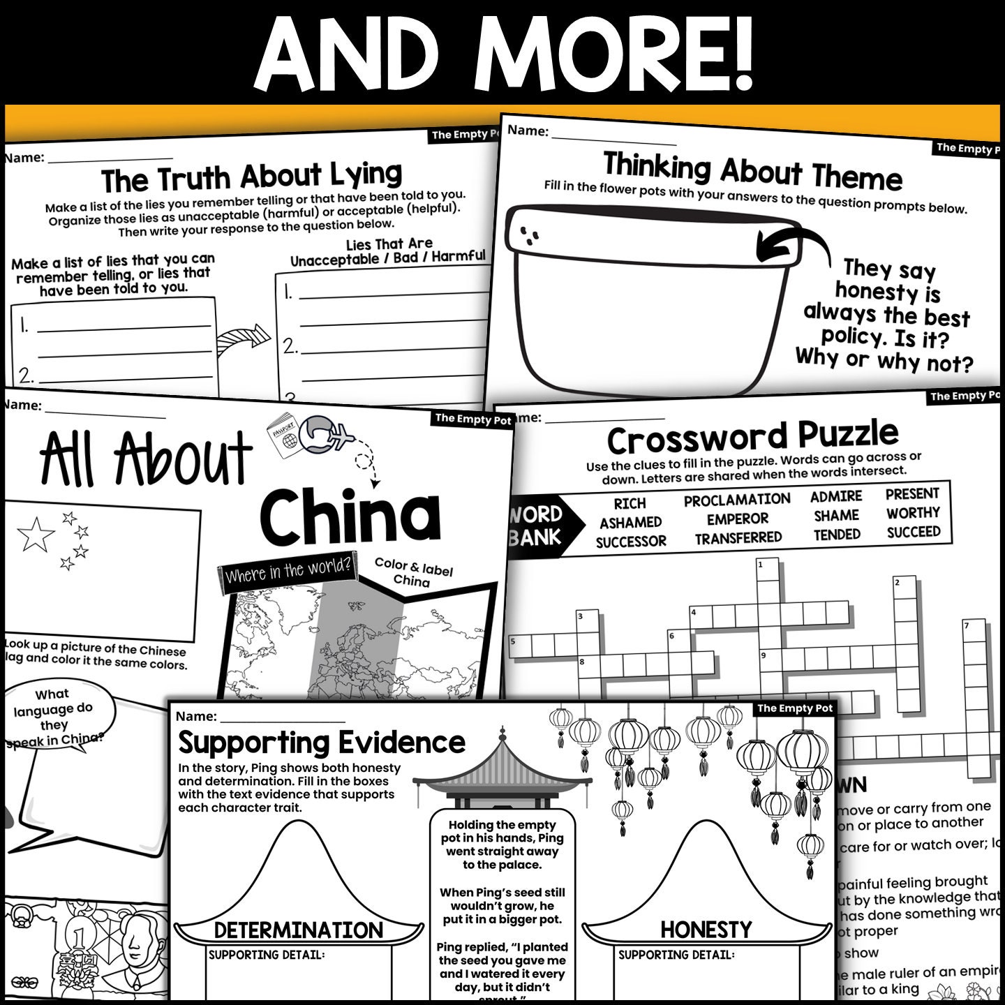 The Empty Pot Interactive Read-aloud Activities and Book Companion - Etsy