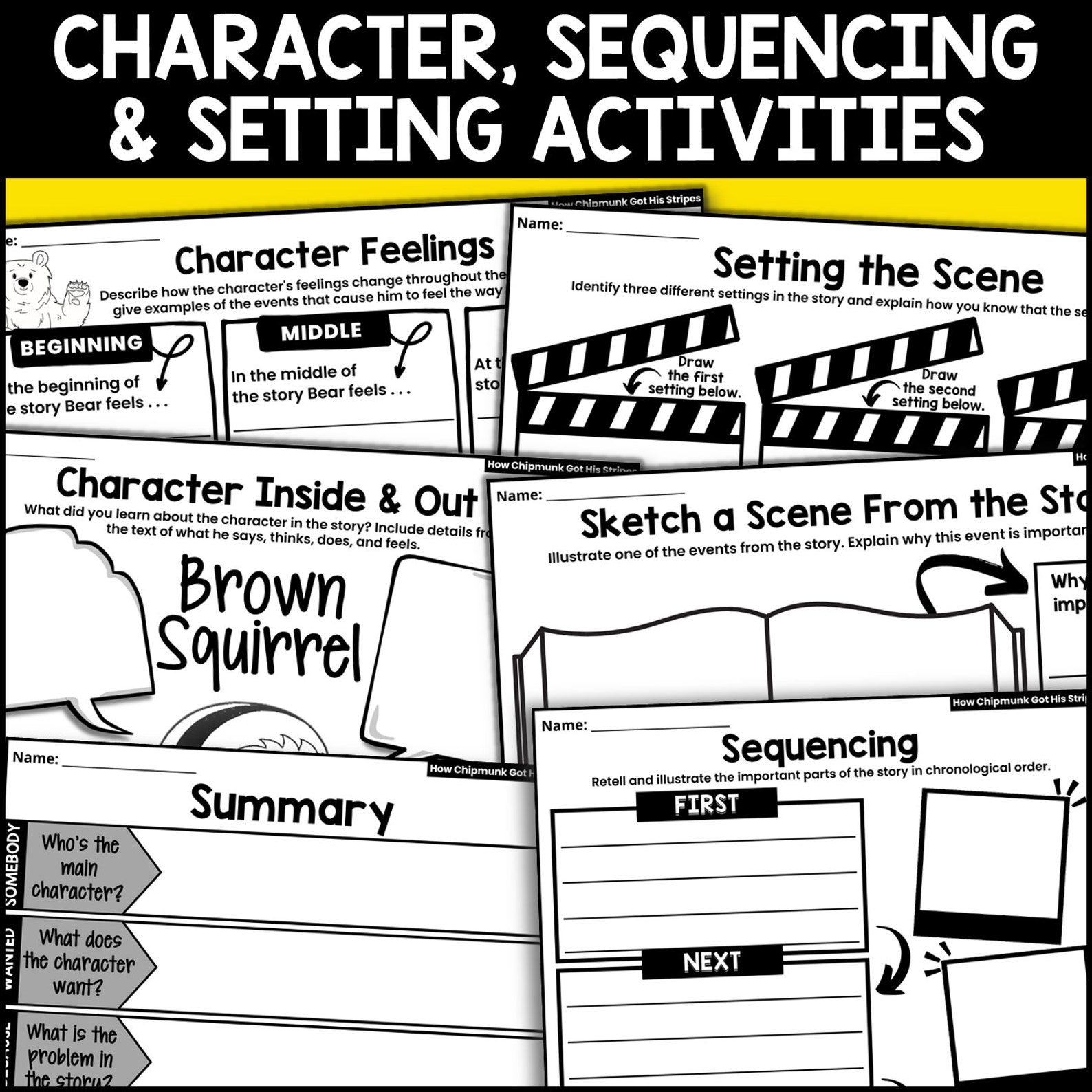 How Chipmunk Got His Stripes Interactive Read-aloud Activities and Book ...