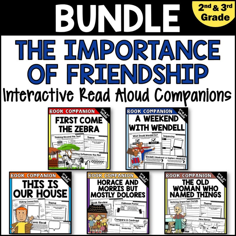 The Importance of Friendship Interactive Read Aloud Activities BUNDLE ...