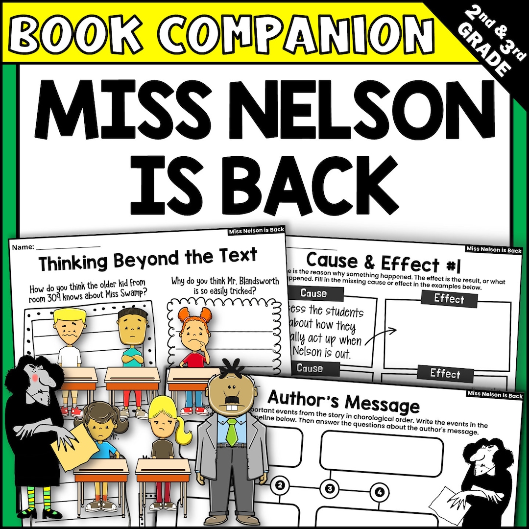 Miss Nelson is Back Interactive Read-aloud Activities and Book ...