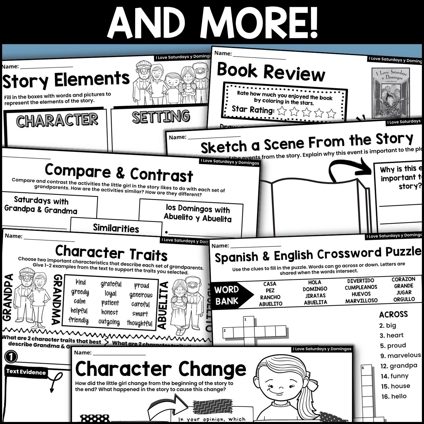 I Love Saturdays Y Domingos Read Aloud Book Companion Activities for ...