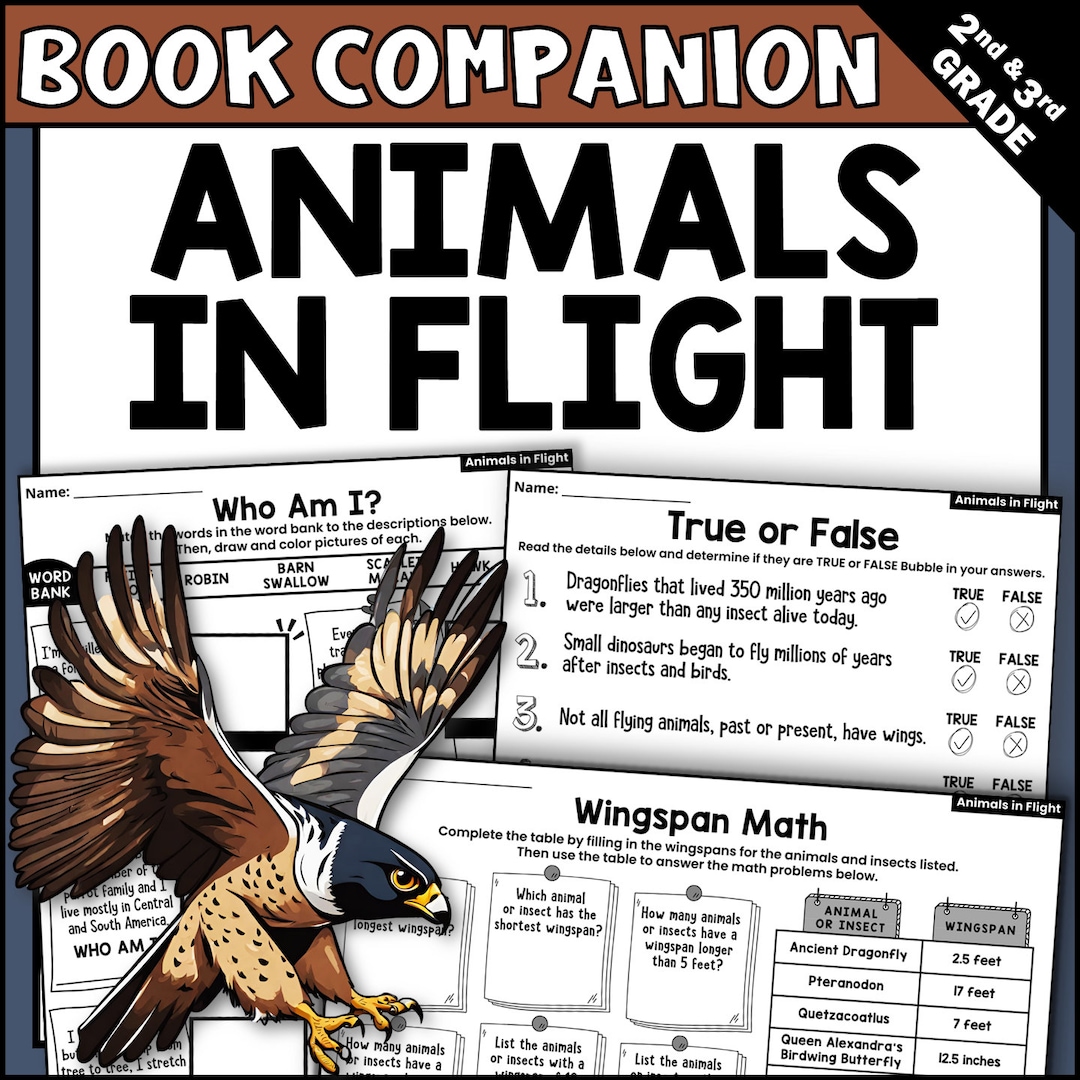 Animals in Flight by Steve Jenkins Interactive Read-aloud Activities - Etsy