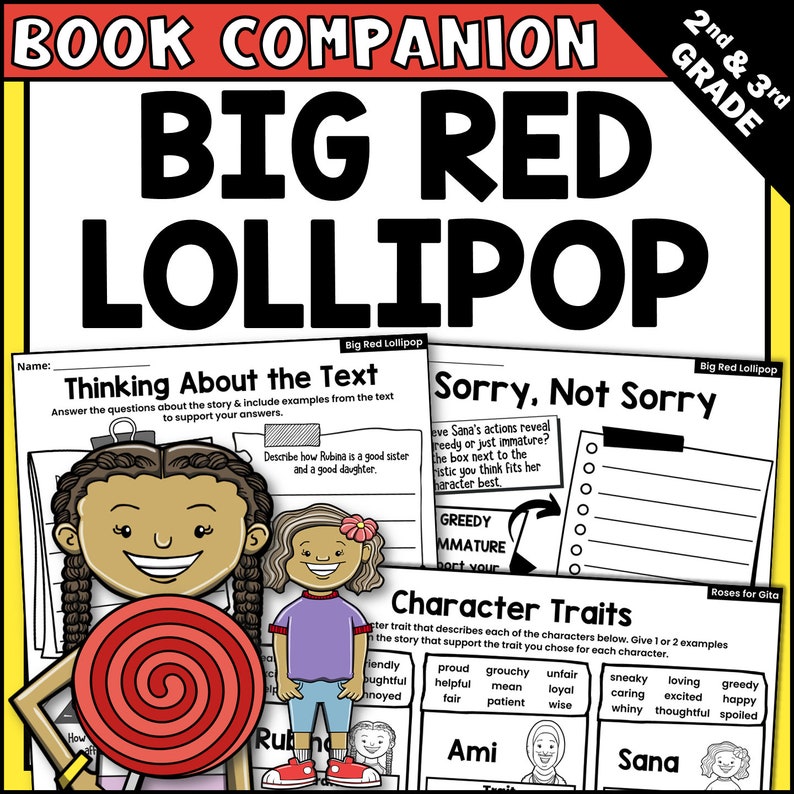 Big Red Lollipop Interactive Read-aloud Book Companion Activities - Etsy