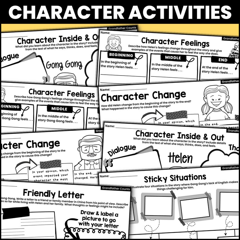 Grandfather Counts Read Aloud Book Companion Activities - Etsy