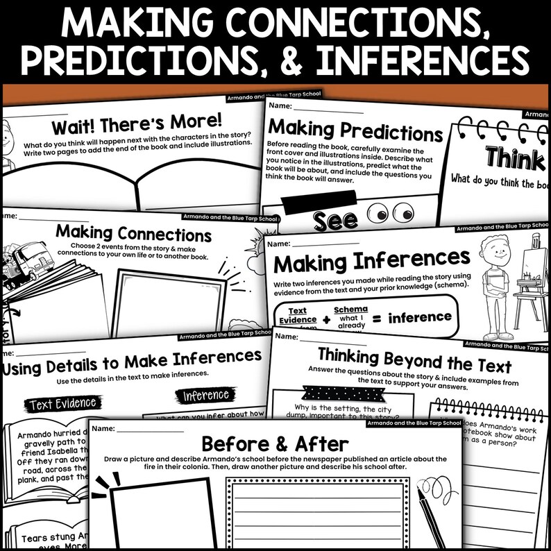 Armando and the Blue Tarp School Interactive Read-aloud Activities - Etsy