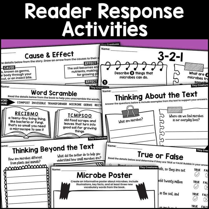 Tiny Creatures: the World of Microbes Interactive Read-aloud Activities ...